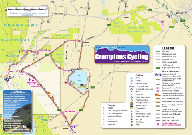 Halls Gap Lake Fyans - Route 02 Map by Grampians Cycling Pty Ltd ...