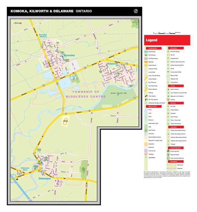 Komoka, Kilworth and Delaware, ON Map by Mapmobility Corp. | Avenza Maps