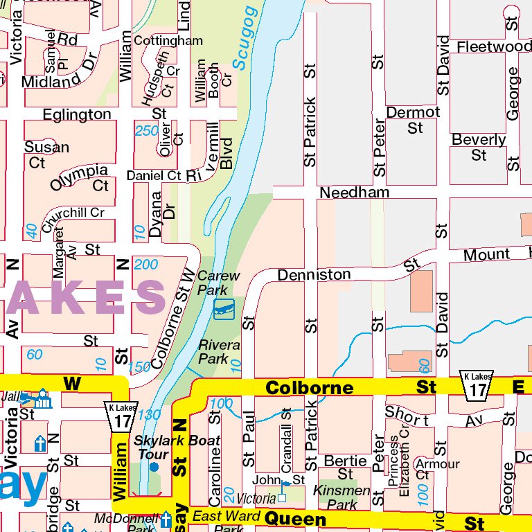 Lindsay, ON Map by Mapmobility Corp. | Avenza Maps