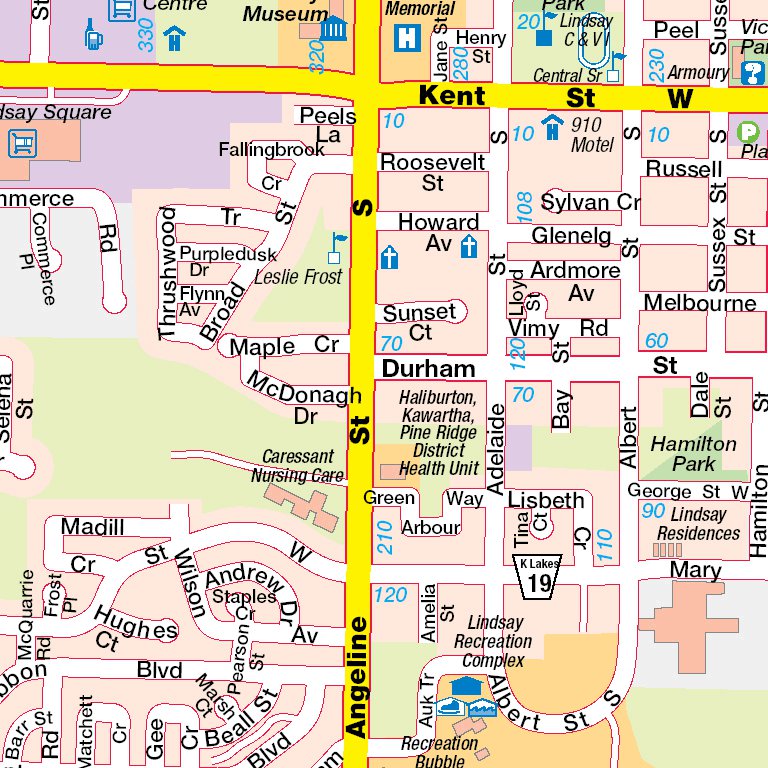 Lindsay, ON Map by Mapmobility Corp. | Avenza Maps