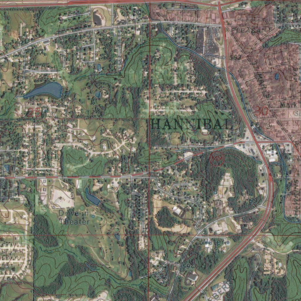 MO-HANNIBAL WEST: GeoChange 1969-2012 Map by Western Michigan ...