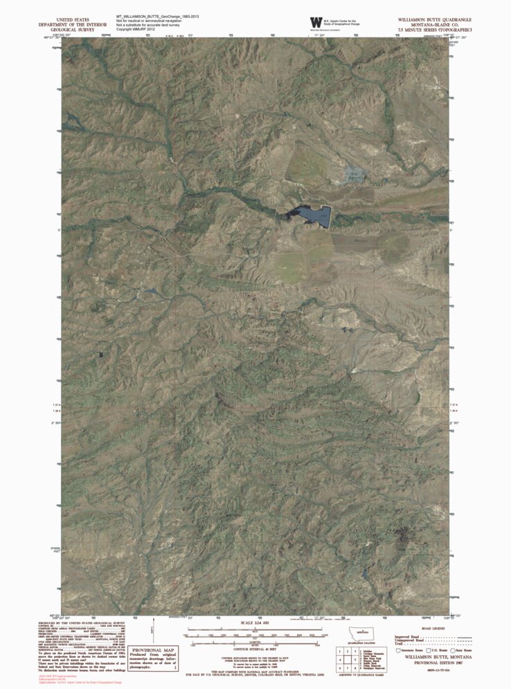 MT-WILLIAMSON BUTTE: GeoChange 1983-2013 Map by Western Michigan ...