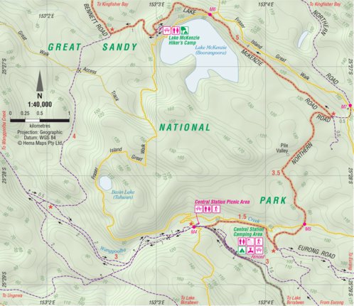 Hema - Fraser Island - Central Station Map by Hema Maps | Avenza Maps