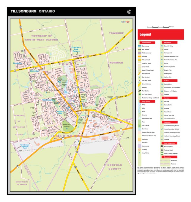 Tillsonburg, ON Map by Mapmobility Corp. | Avenza Maps