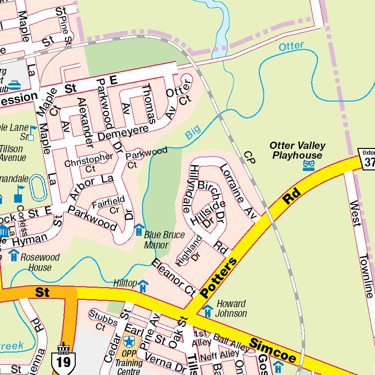 Tillsonburg, ON Map by Mapmobility Corp. | Avenza Maps