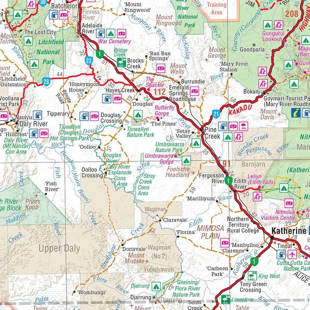 Hema - Northern Territory State Map by Hema Maps | Avenza Maps