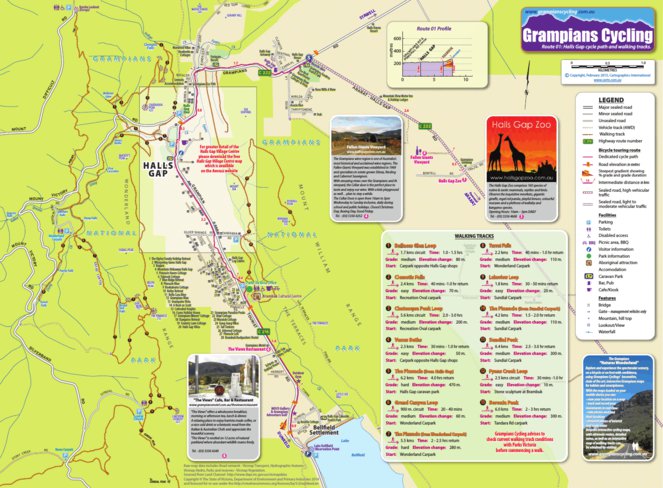 Halls Gap Cycle & Walking Path 01a Map by Grampians Cycling Pty Ltd ...