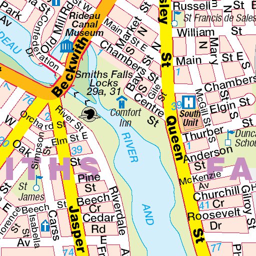 Smiths Falls, ON Map by Mapmobility Corp. | Avenza Maps
