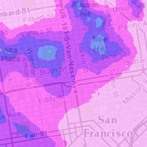San Francisco Elevation Ranges Map by Segoviano | Avenza Maps
