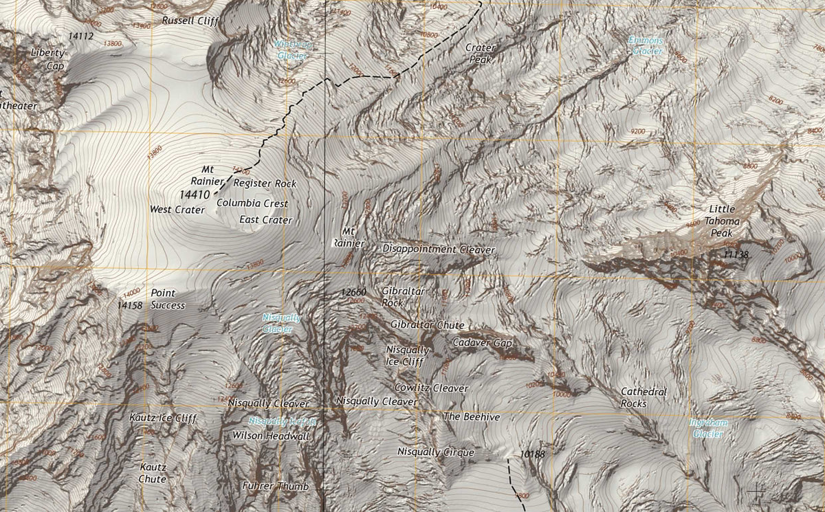 Mount Rainier topo Map by AMG Maps | Avenza Maps