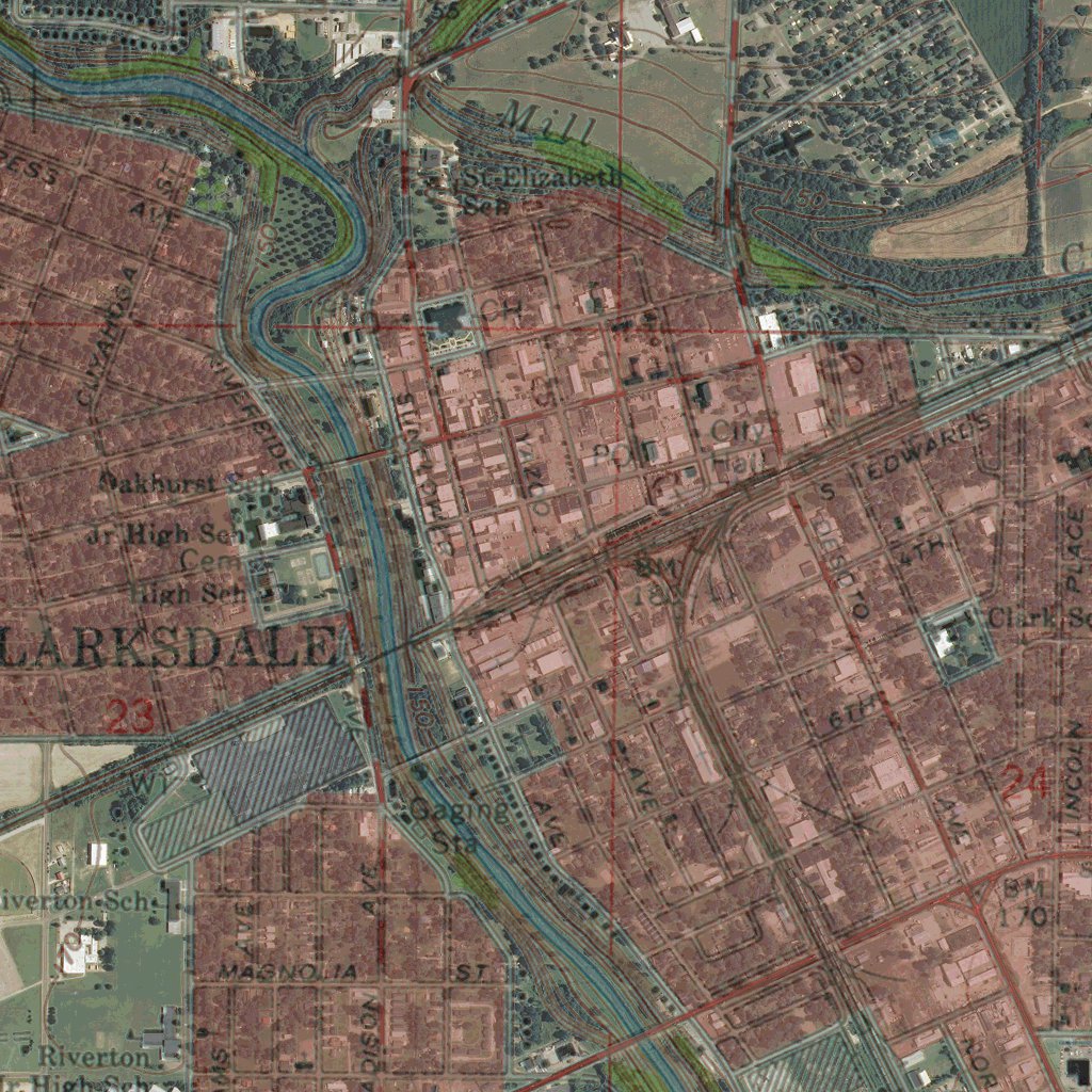 MS-CLARKSDALE: GeoChange 1965-2012 Map by Western Michigan University ...