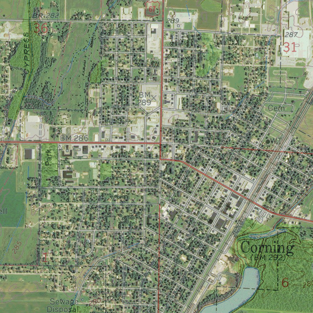 AR-MO-CORNING: GeoChange 1963-2013 Map by Western Michigan University ...