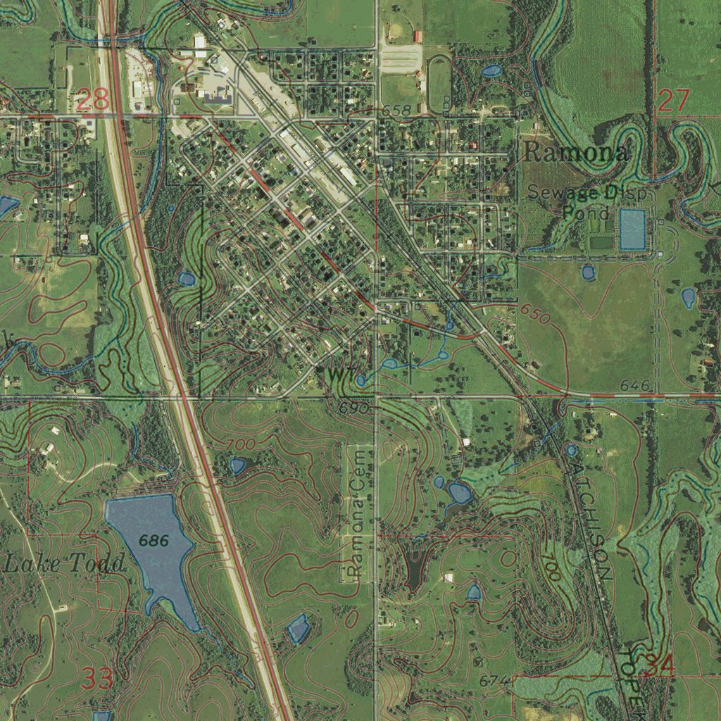 OK-RAMONA: GeoChange 1971-2013 Map by Western Michigan University ...