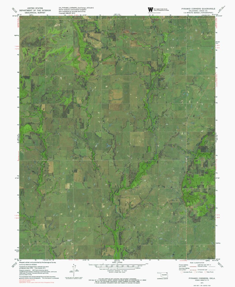 OK-PYRAMID CORNERS: GeoChange 1970-2013 Map by Western Michigan ...