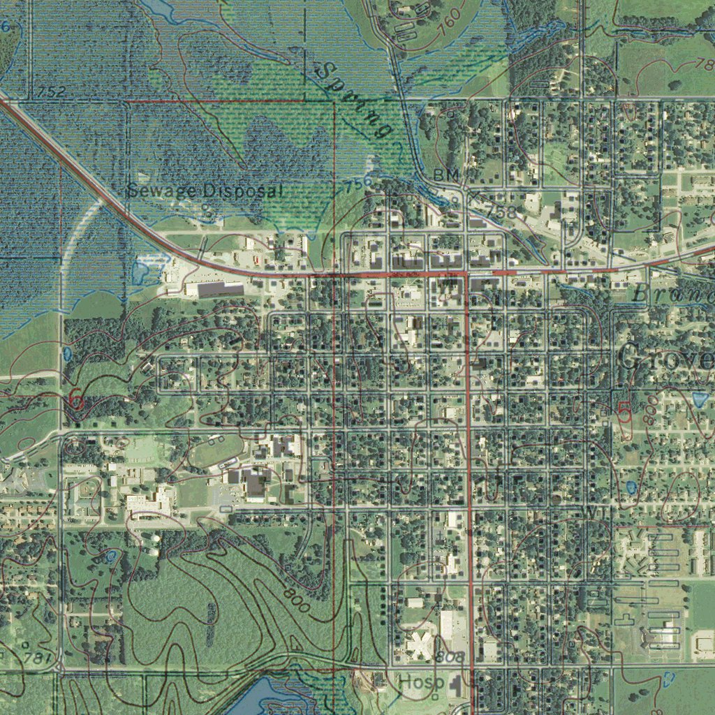 OK-GROVE: GeoChange 1970-2013 Map by Western Michigan University ...