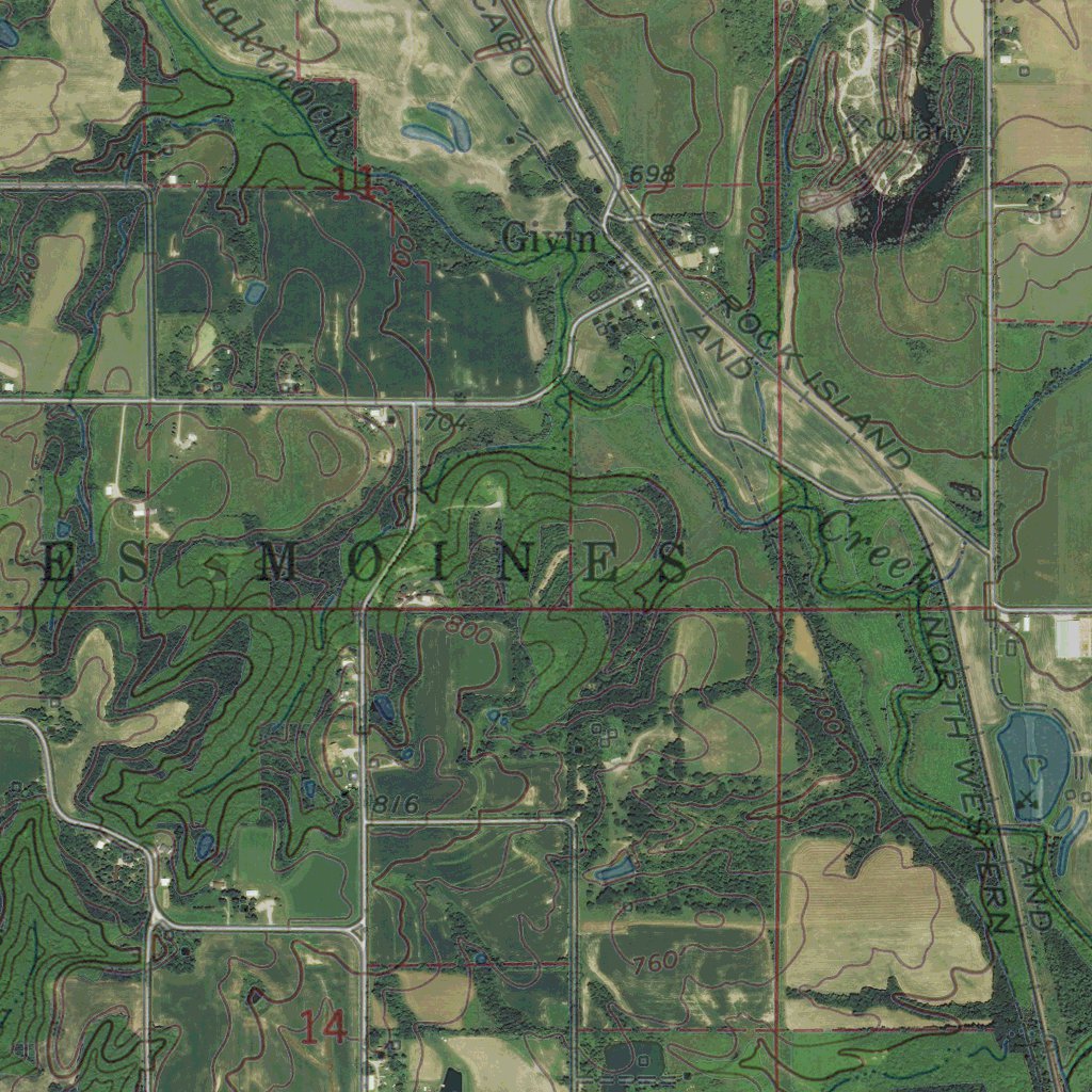 IA-EDDYVILLE: GeoChange 1964-2013 Map by Western Michigan University ...