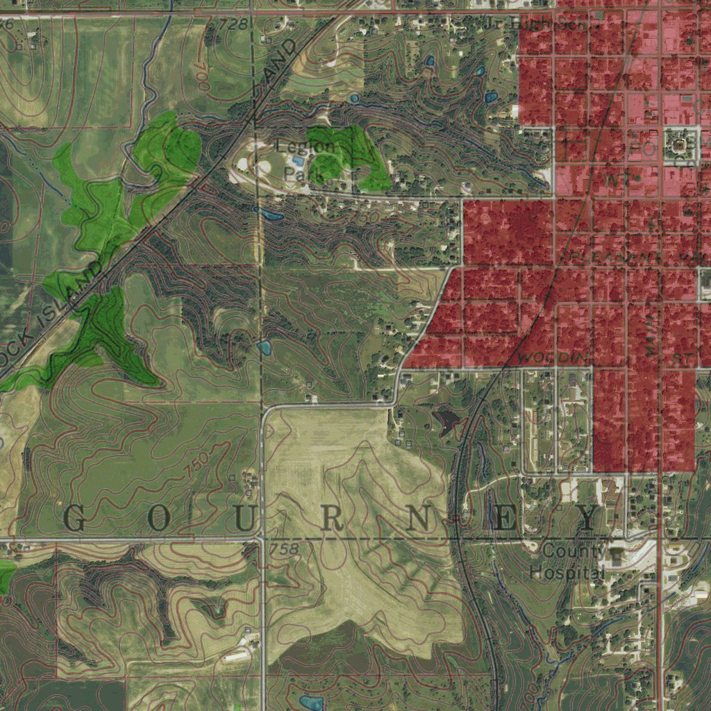 IA-SIGOURNEY: GeoChange 1964-2013 Map by Western Michigan University ...