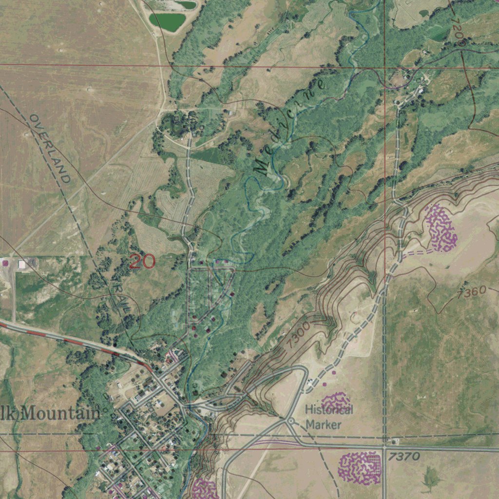 WY-ELK MOUNTAIN: GeoChange 1955-2012 Map by Western Michigan University ...