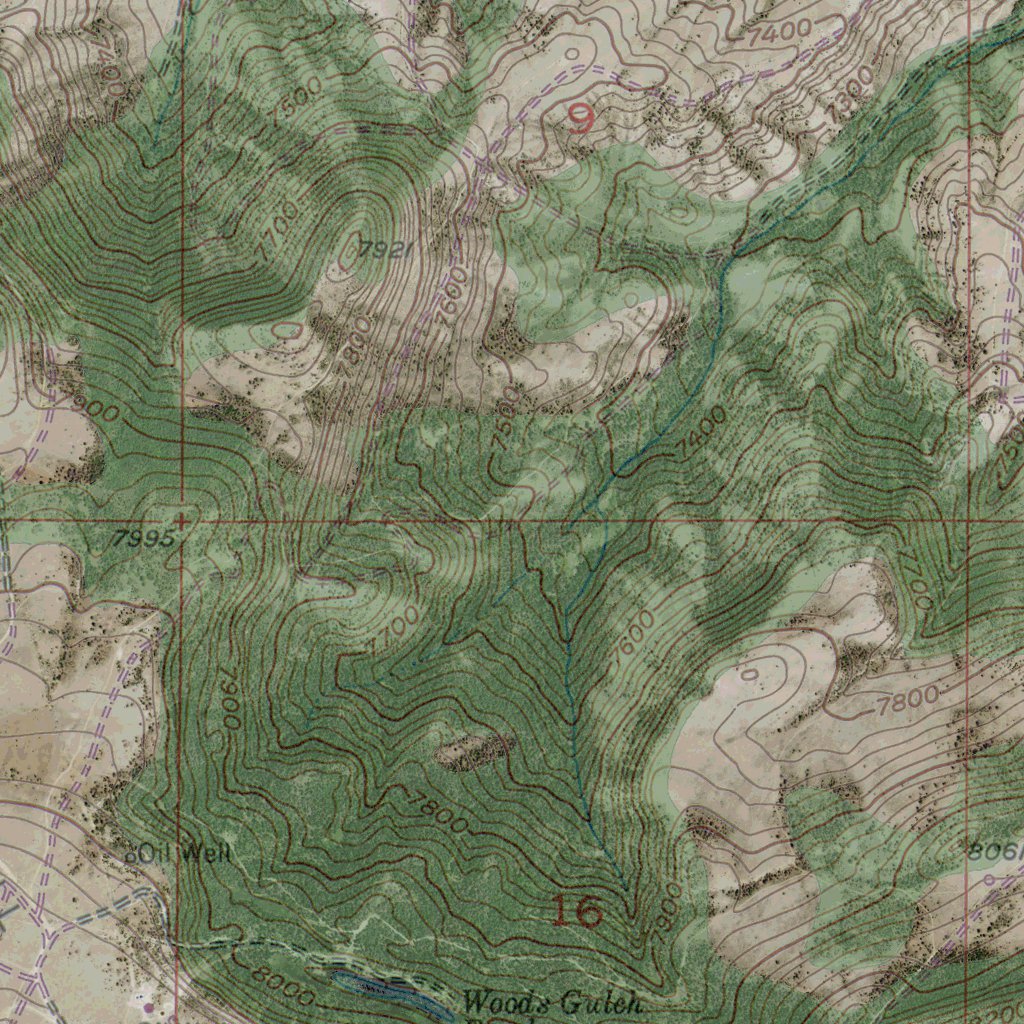WY-CROOKS MOUNTAIN: GeoChange 1947-2012 Map by Western Michigan ...