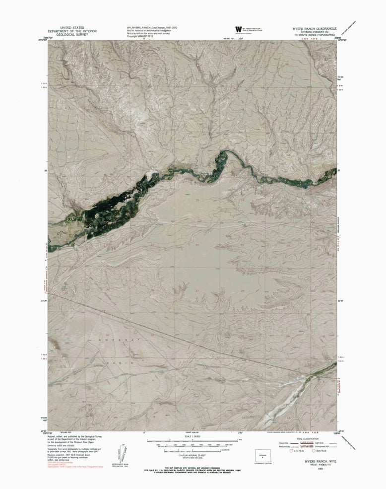 WY-MYERS RANCH: GeoChange 1951-2012 Map by Western Michigan University ...