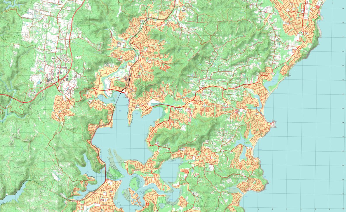9131-2S GOSFORD Map by nswtopo | Avenza Maps