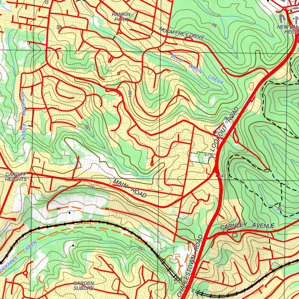 9232-3S WALLSEND Map by nswtopo | Avenza Maps