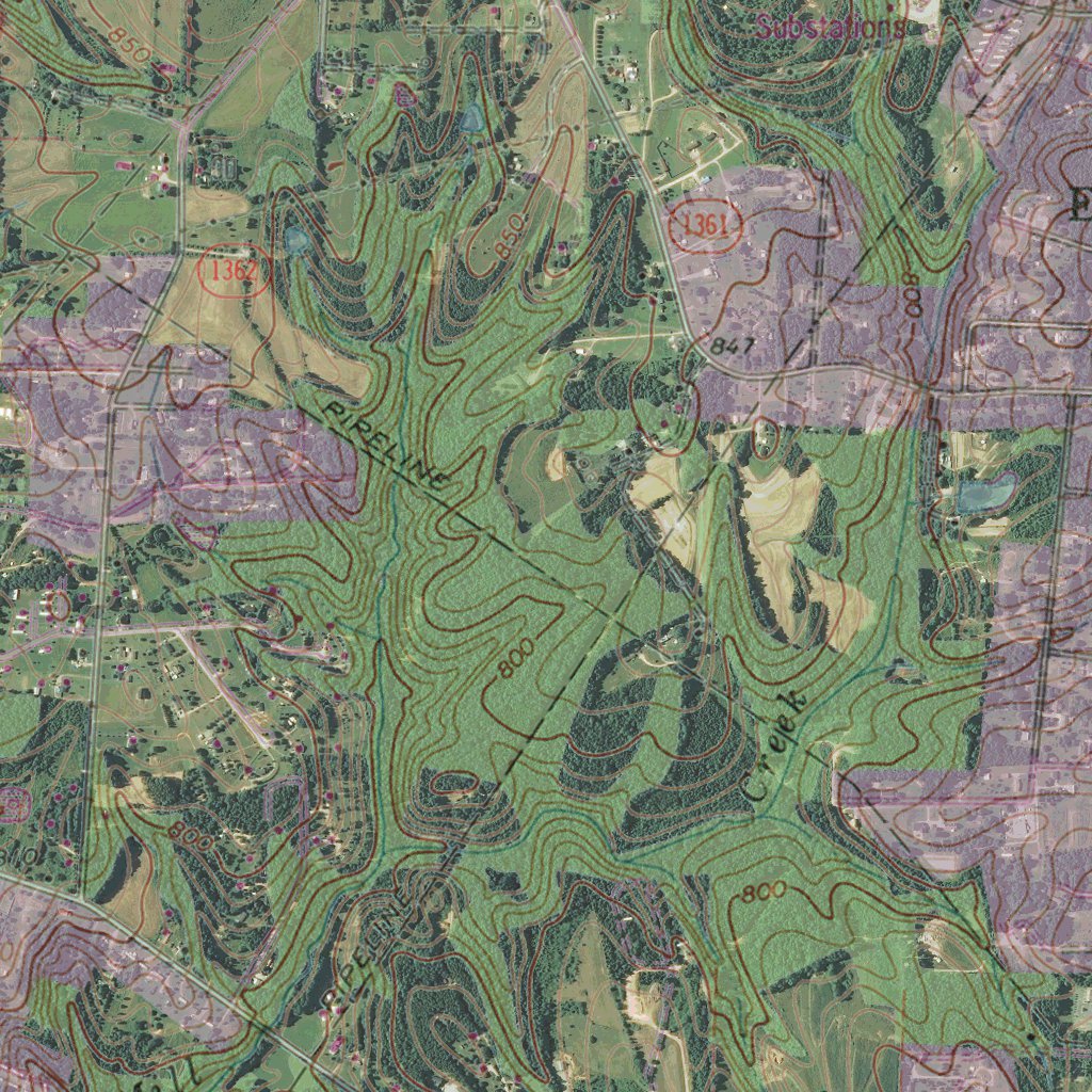 NC-ENOCHVILLE: GeoChange 1965-2012 Map by Western Michigan University ...