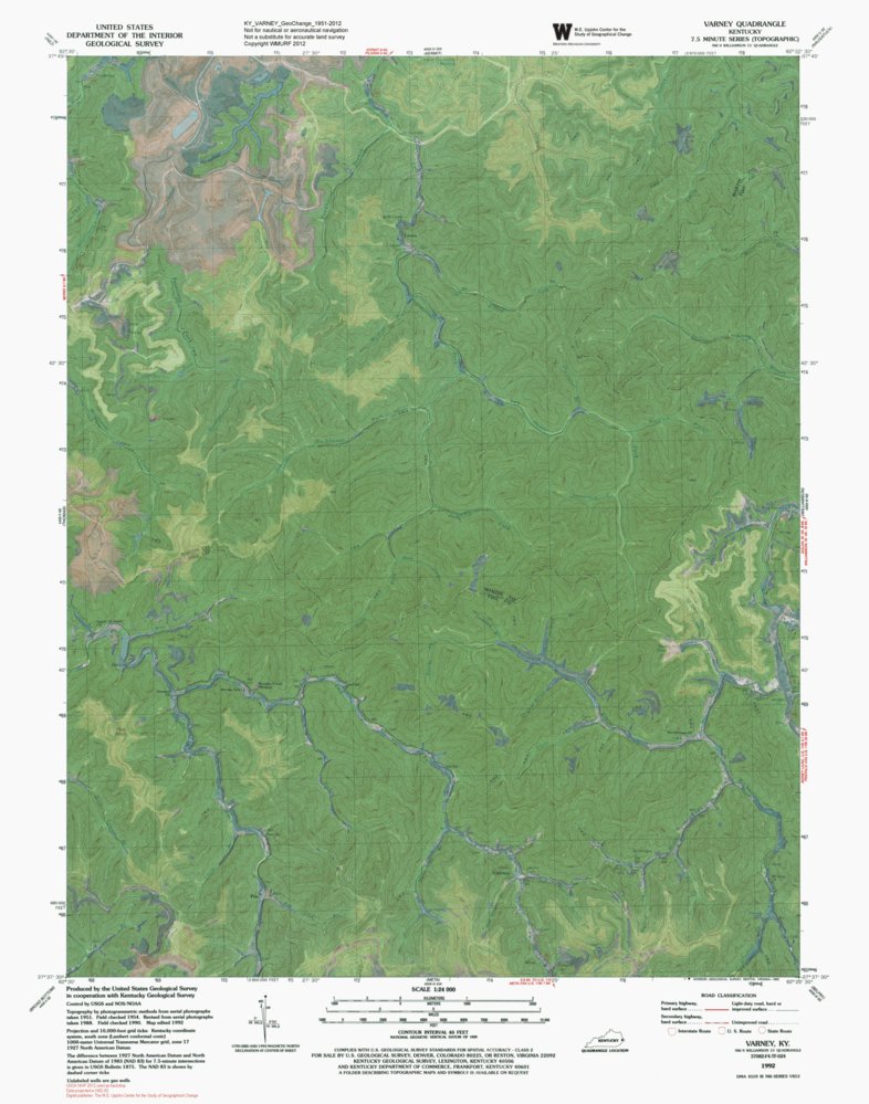 KY-VARNEY: GeoChange 1951-2012 Map by Western Michigan University ...