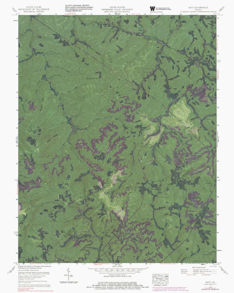 VA-DUTY: GeoChange 1953-2012 Map by Western Michigan University ...