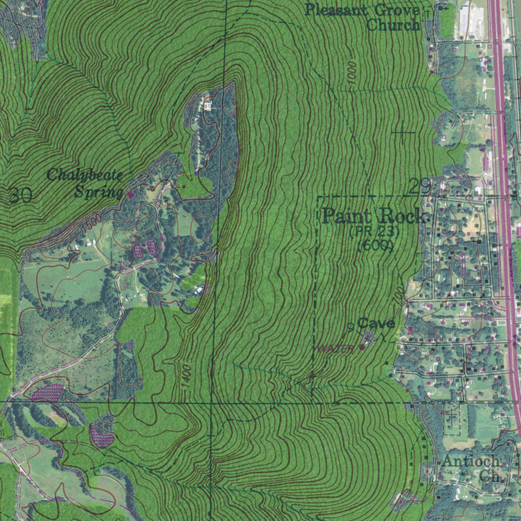 AL-PAINT ROCK: GeoChange 1948-2013 Map by Western Michigan University ...