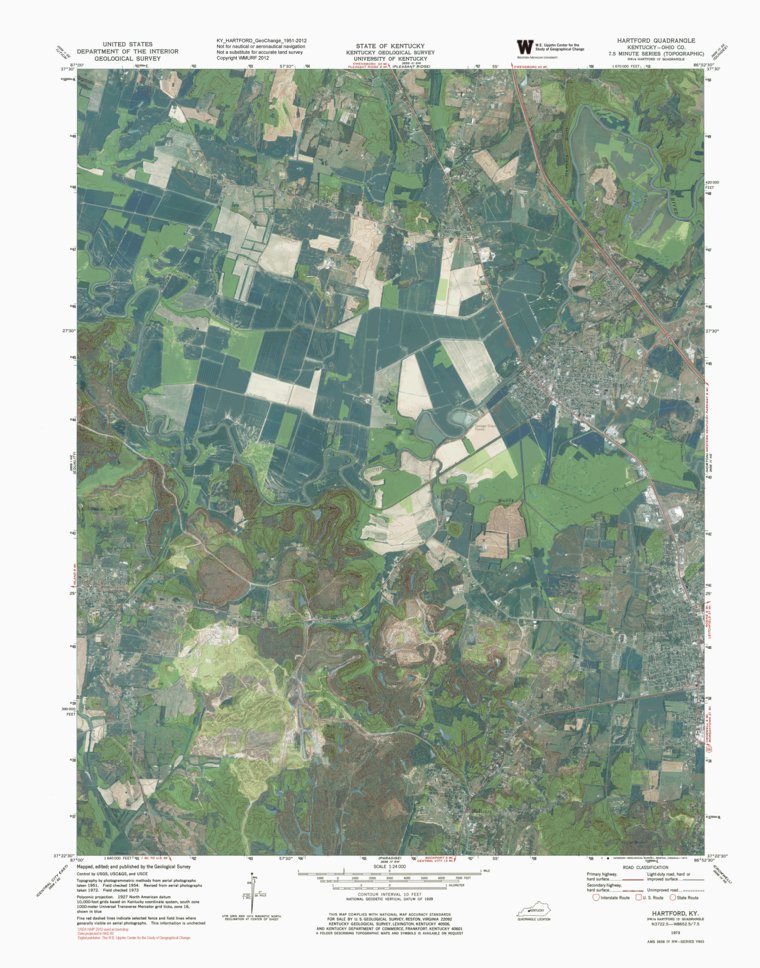 KY-HARTFORD: GeoChange 1951-2012 Map by Western Michigan University ...