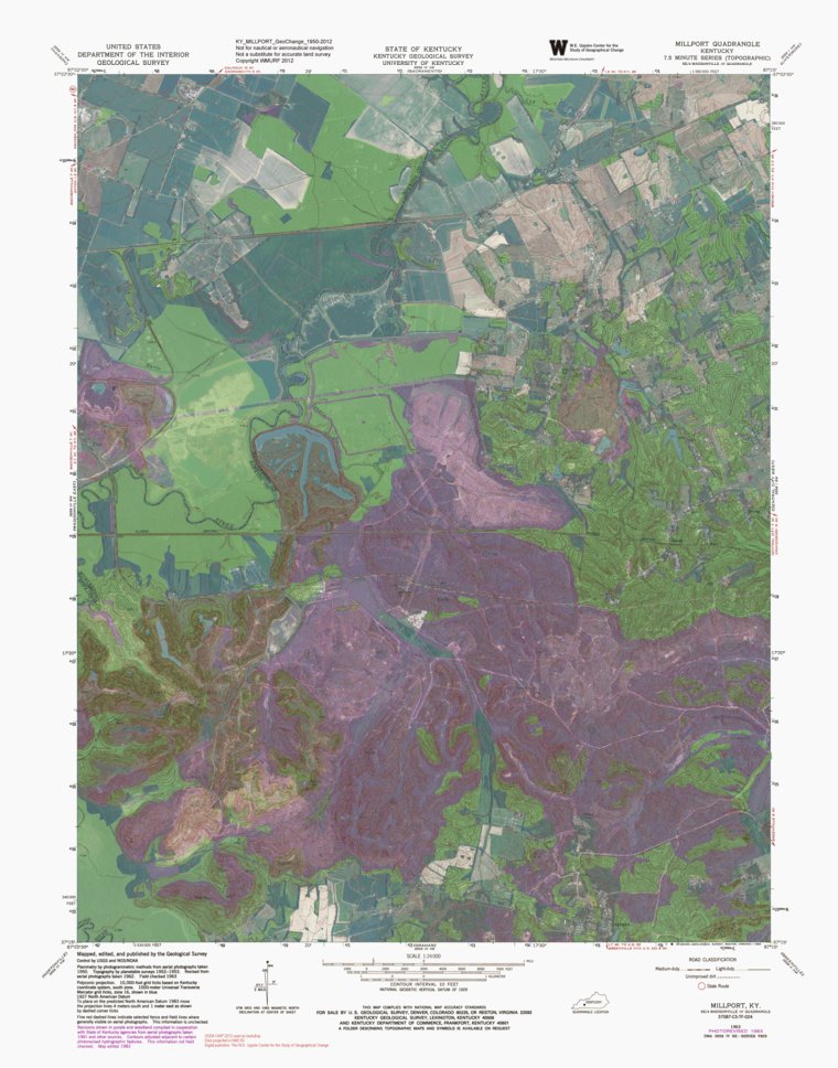 KY-MILLPORT: GeoChange 1950-2012 Map by Western Michigan University ...