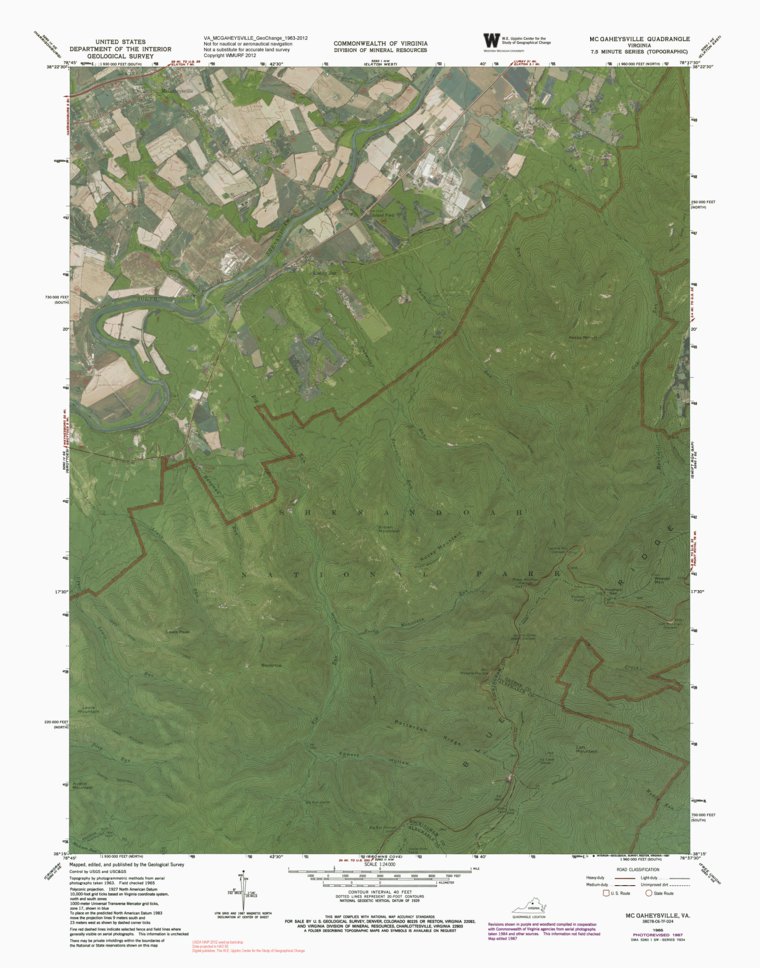 VA-MCGAHEYSVILLE: GeoChange 1963-2012 Map by Western Michigan ...