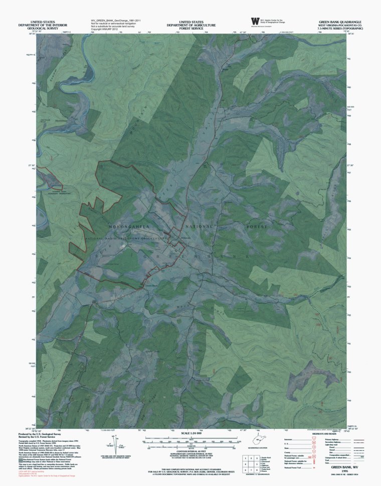 WV-GREEN BANK: GeoChange 1991-2011 Map by Western Michigan University ...