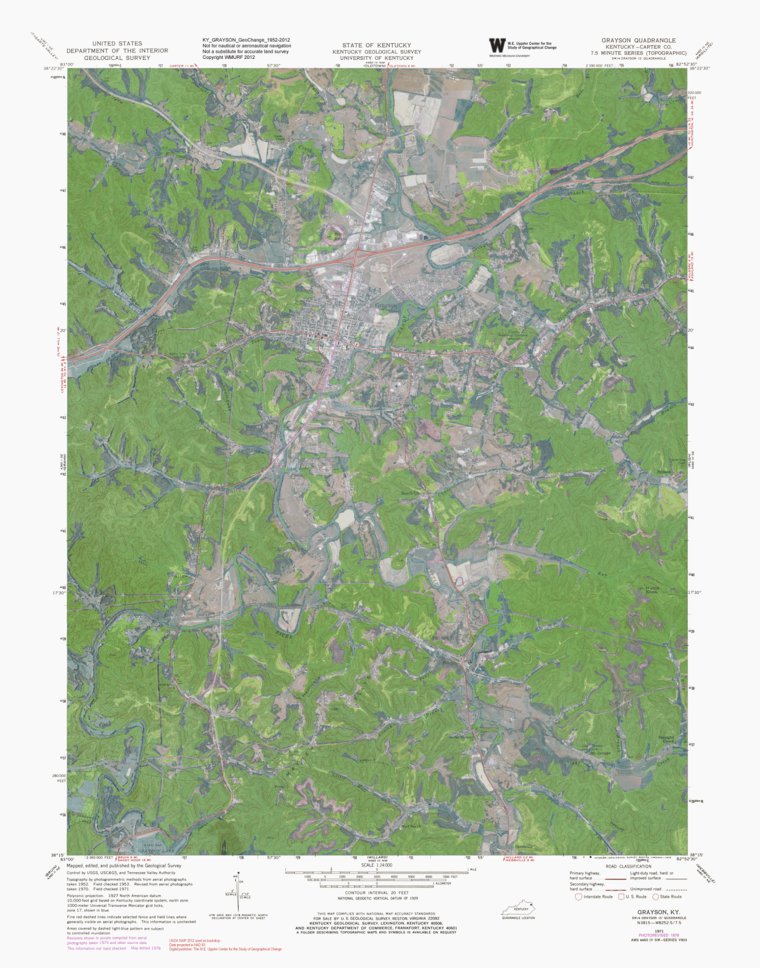 KY-GRAYSON: GeoChange 1952-2012 Map by Western Michigan University ...