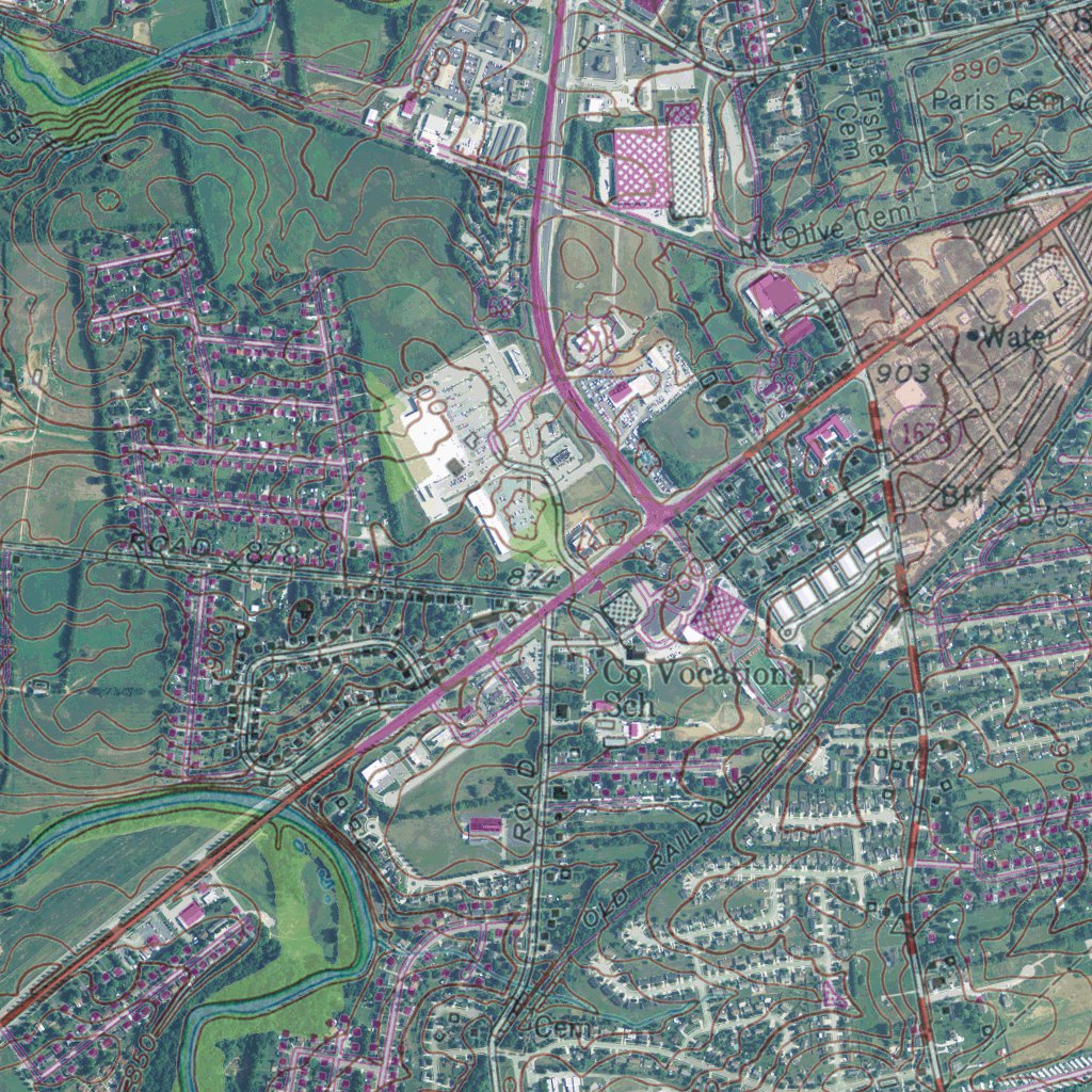 KY-PARIS WEST: GeoChange 1952-2012 Map by Western Michigan University ...