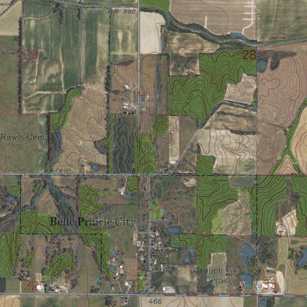 IL-BELLE PRAIRIE CITY: GeoChange 1973-2012 Map by Western Michigan ...