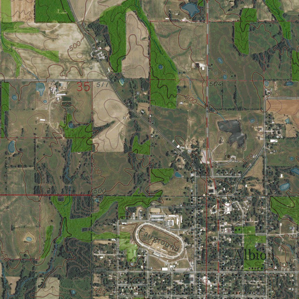 IL-ALBION NORTH: GeoChange 1970-2012 Map by Western Michigan University ...