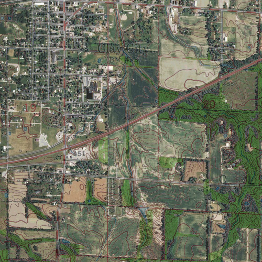 IL-CLAY CITY: GeoChange 1966-2012 Map by Western Michigan University ...
