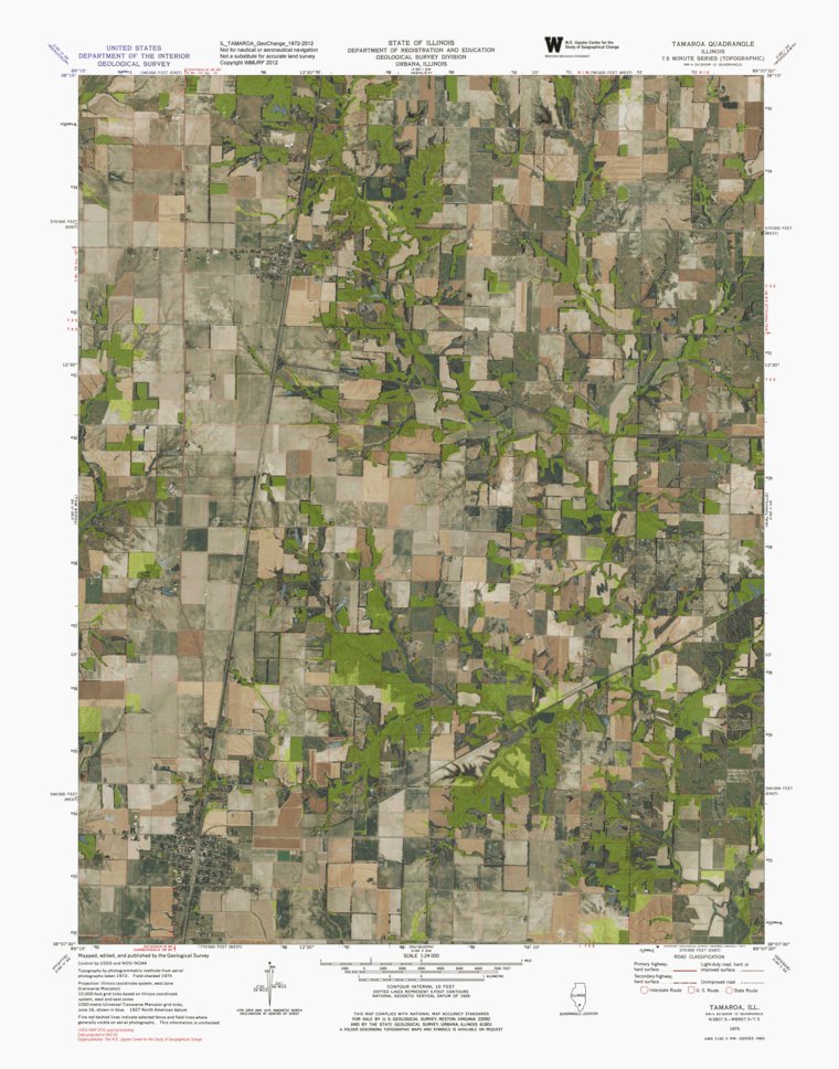 IL-TAMAROA: GeoChange 1972-2012 Map by Western Michigan University ...
