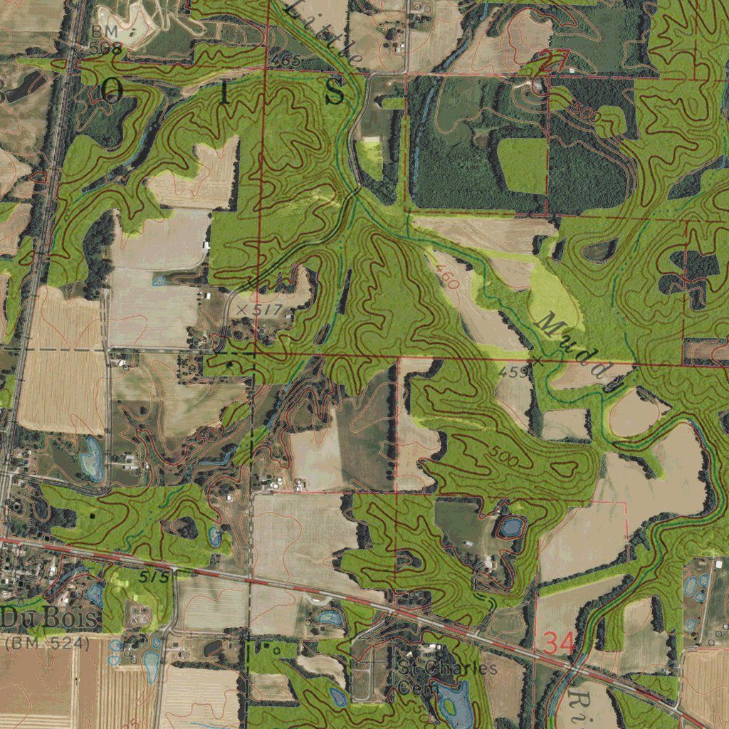 IL-TAMAROA: GeoChange 1972-2012 Map by Western Michigan University ...