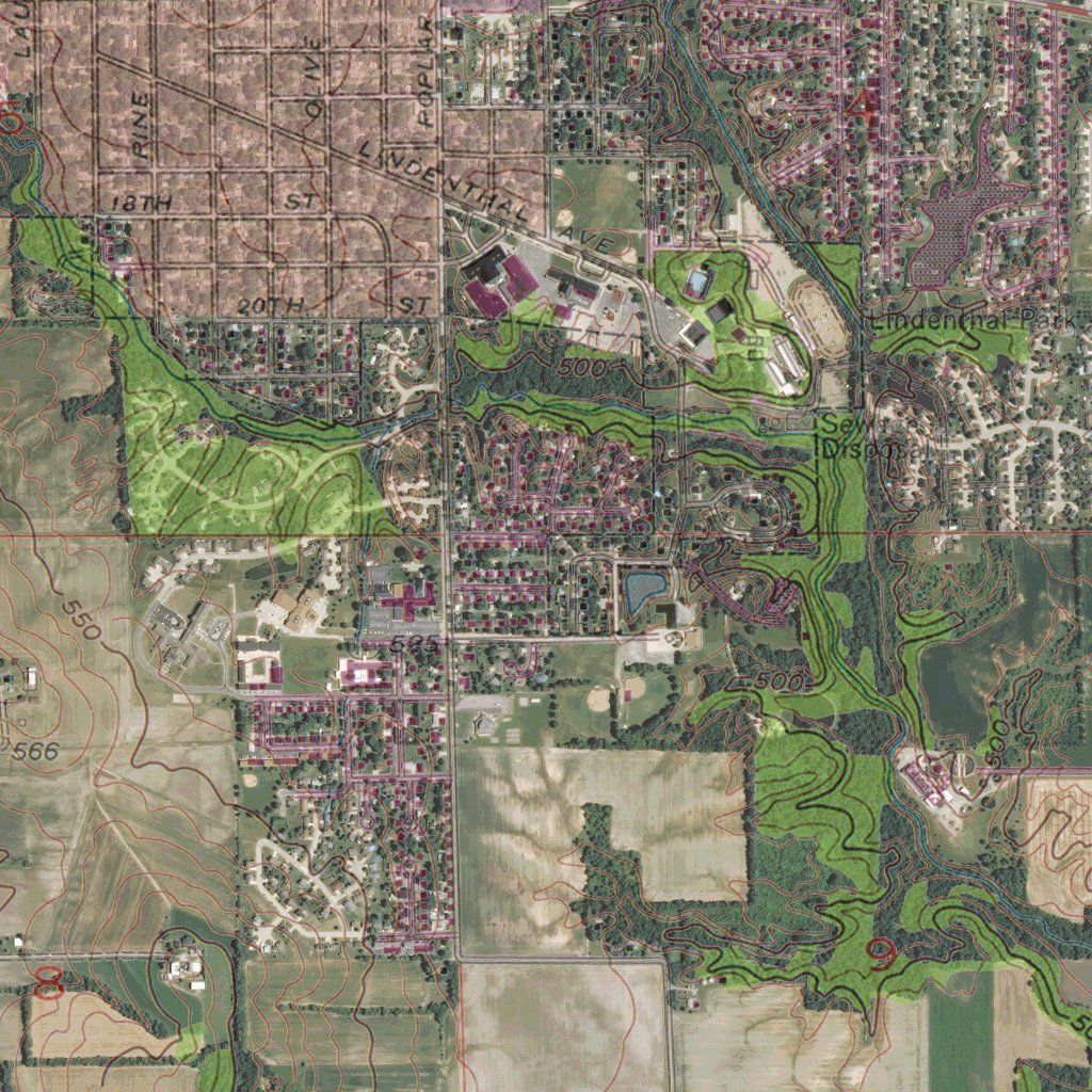 IL-HIGHLAND: GeoChange 1955-2012 Map by Western Michigan University ...