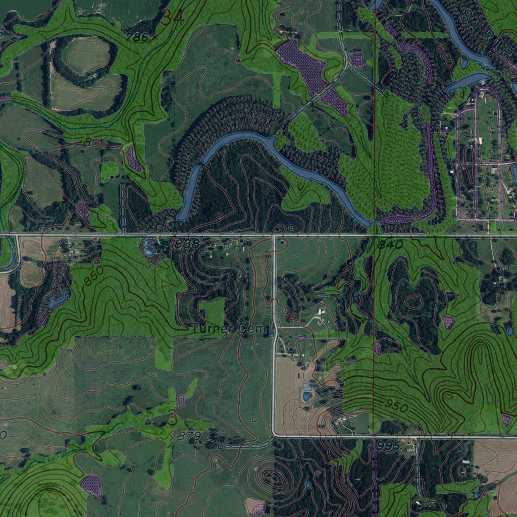 KS-PLEASANTON: GeoChange 1957-2014 Map by Western Michigan University ...