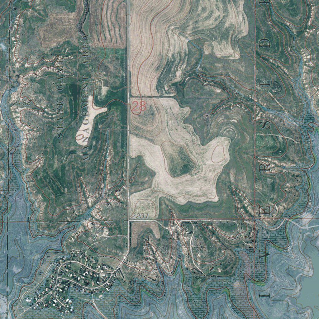 KS-CEDAR BLUFF: GeoChange 1973-2014 Map by Western Michigan University ...