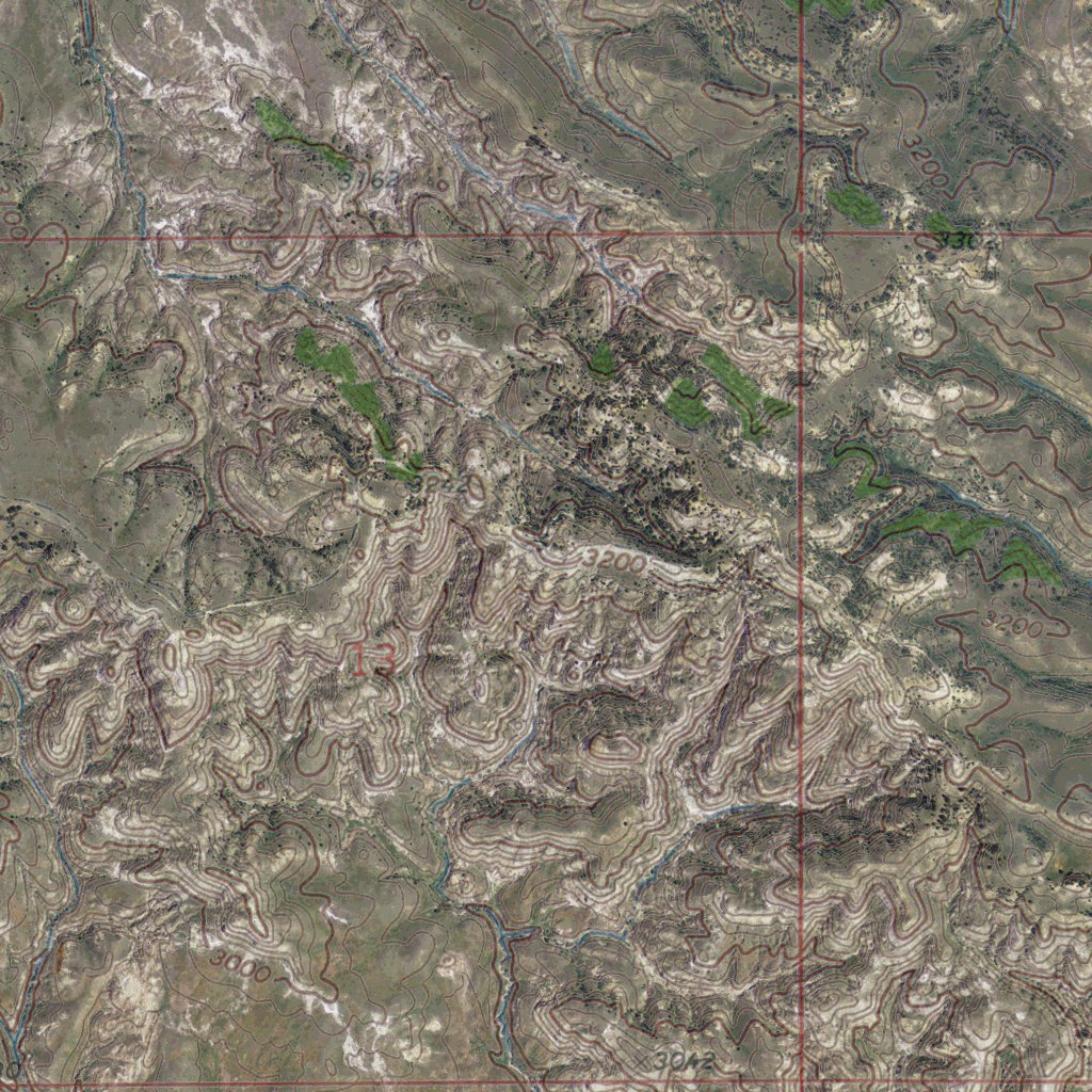MT-TEPEE BUTTE NE: GeoChange 1968-2013 Map by Western Michigan ...
