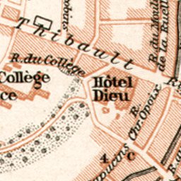 Provins city Map, 1909 by Waldin | Avenza Maps