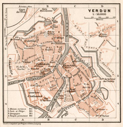 Verdun city Map, 1909 by Waldin | Avenza Maps