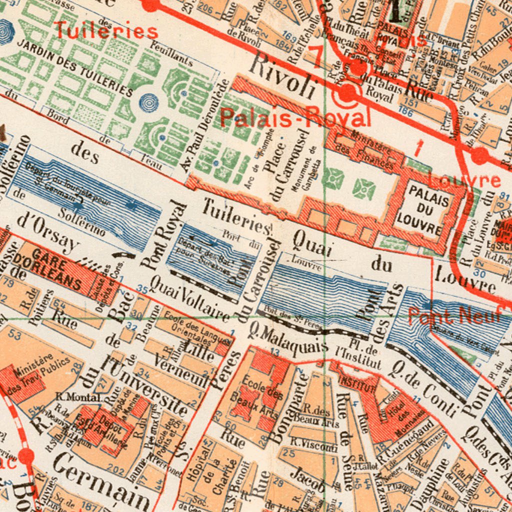 Paris city Map, 1928 by Waldin | Avenza Maps