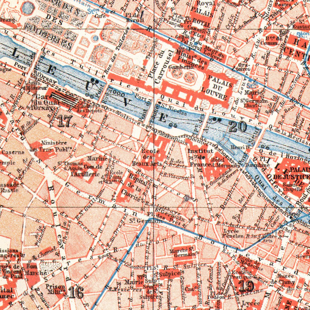 Paris city Map, 1910 by Waldin | Avenza Maps