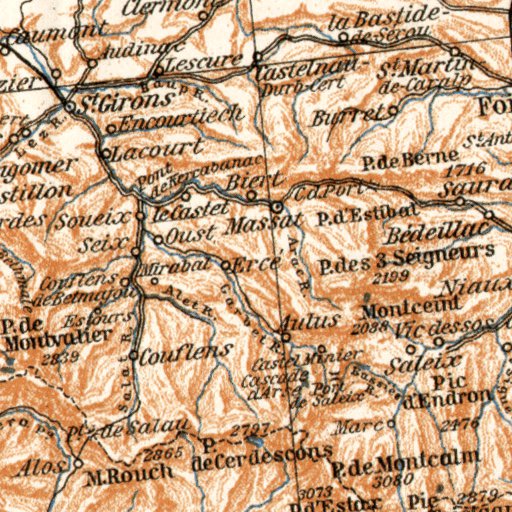 Pyrenees, general Map, 1902 by Waldin | Avenza Maps